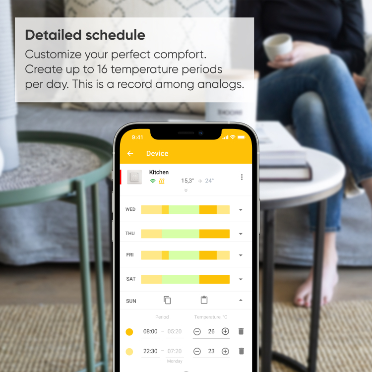 Smart thermostat terneo sx, | ds-electronics.com.ua